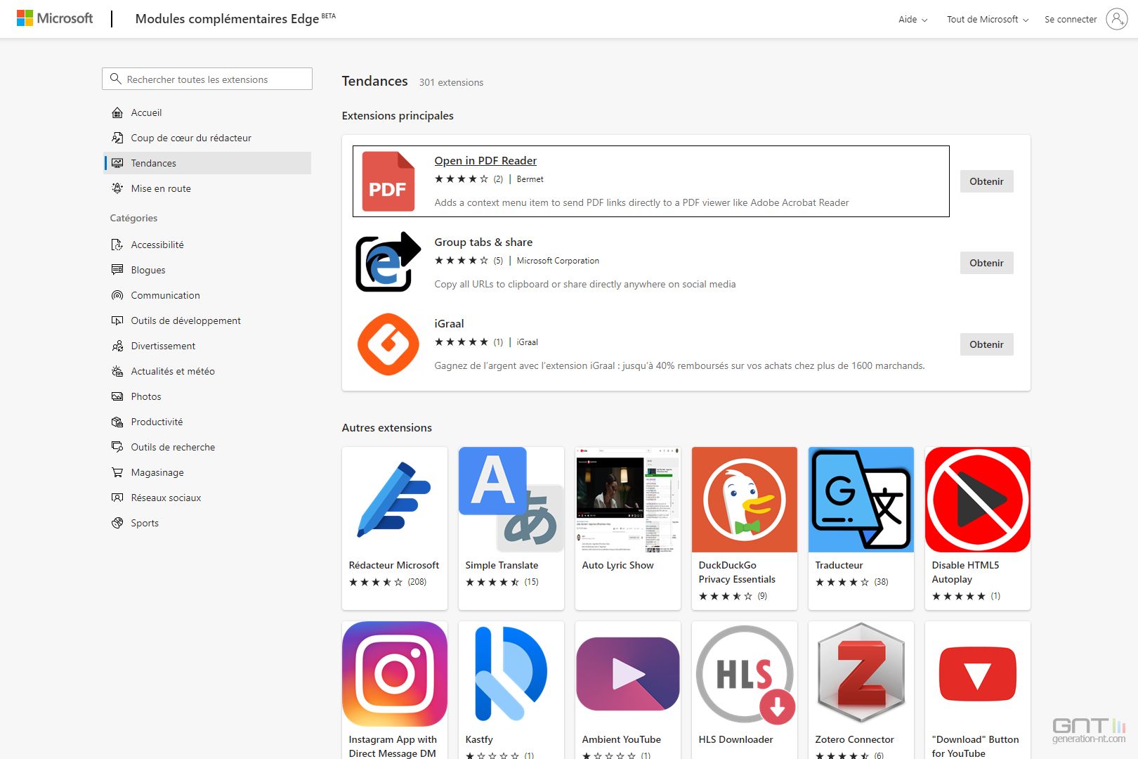 Microsoft Edge : une refonte du store pour les extensions