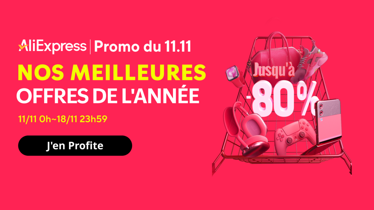 AliExpress : TOP 25 des meilleures offres du Singles Day avec jusqu'à -80%(iPhone 15 629€, iPad ...