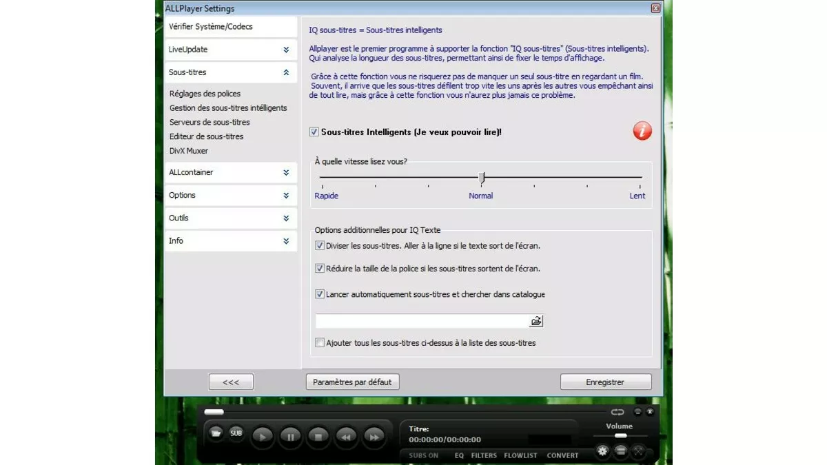 ALLPlayer : lecteur multimédia complet pour Windows