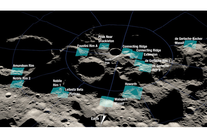 Artemis III : 13 régions pour le retour d'Américains sur la Lune