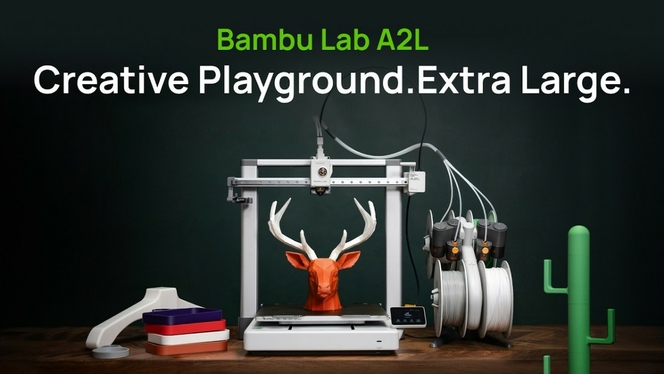 Bambu Lab lance l'A2L, sa nouvelle imprimante 3D grand format multifonction