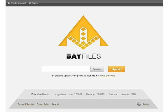 BayFiles : MegaUpload par des anciens de The Pirate Bay