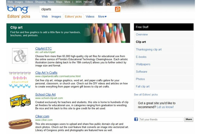 Bing : curation de contenu dans les résultats