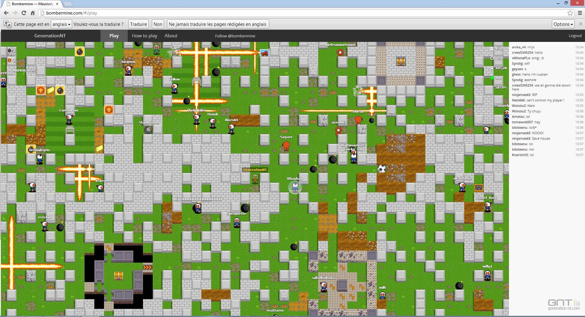 Bombermine : Bomberman jusqu'à 1000 joueurs dans un navigateur Web