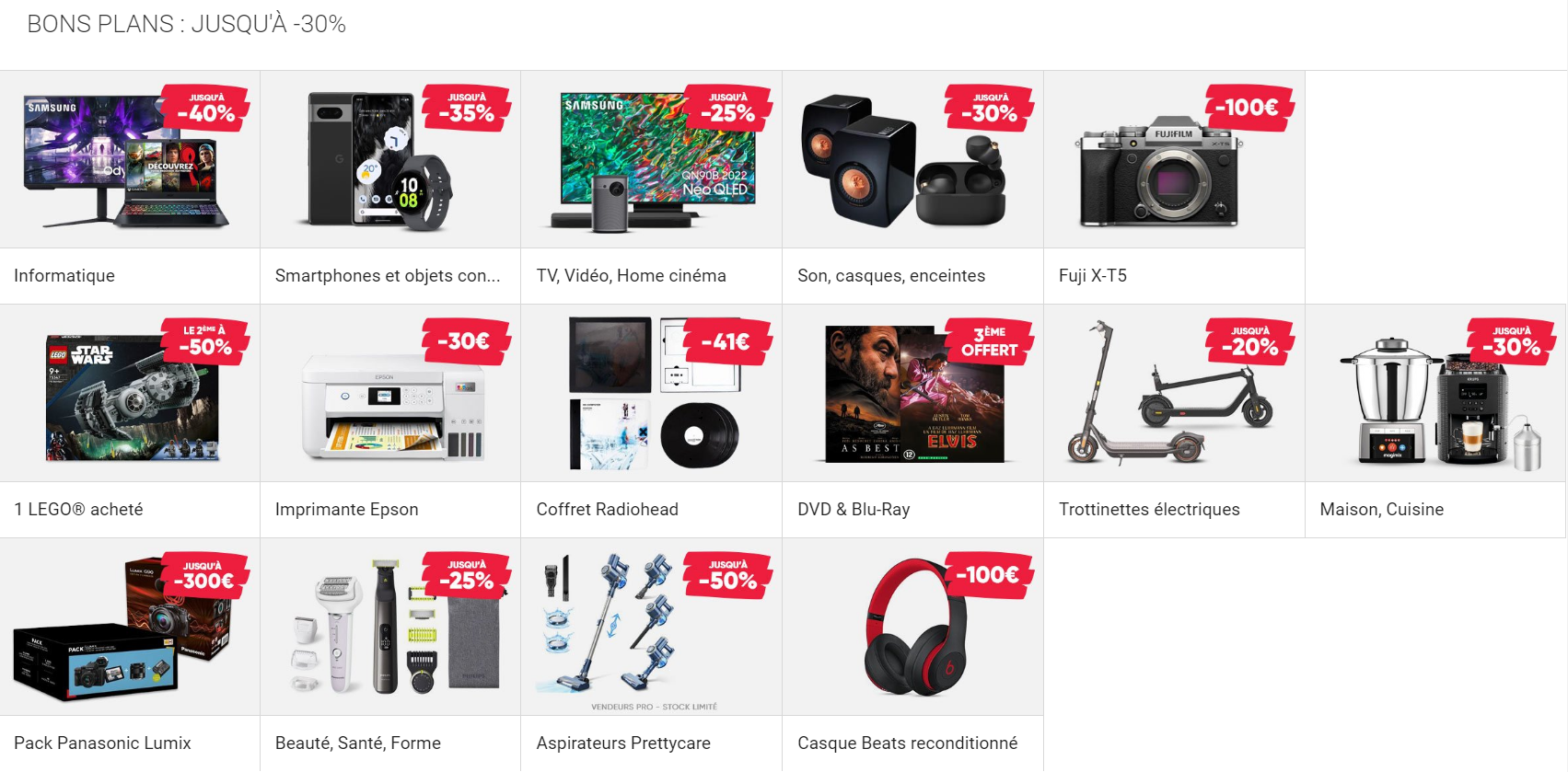 Fnac / Darty : les meilleurs deals du moment jusqu'à -55% ! (souris ...