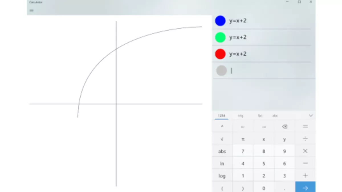 La calculatrice Windows 10 avec un mode graphique grâce à l'open source