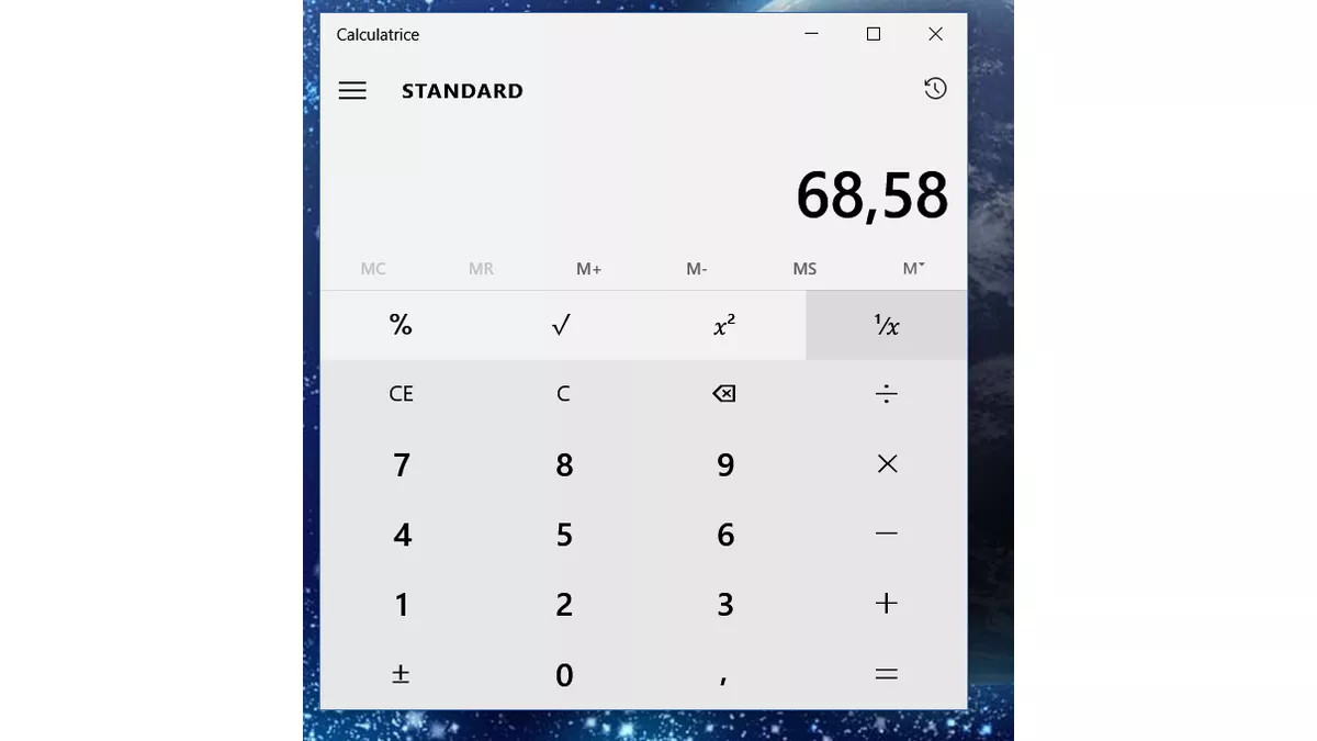 Afficher l'historique de la calculatrice sous Windows 10