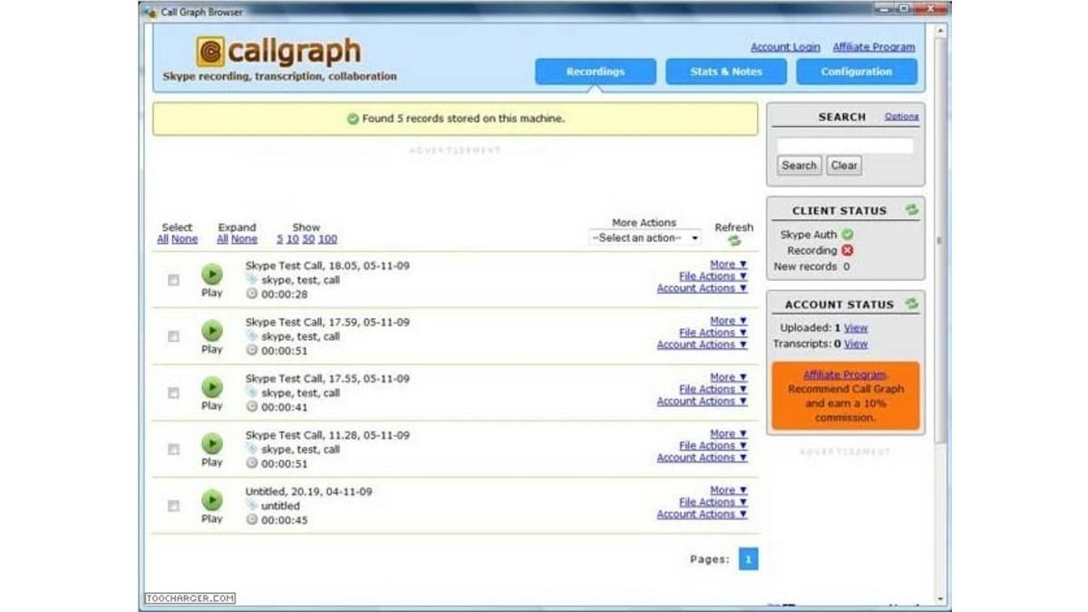 Call Graph Standard Edition : enregistrer ses appels Skype facilement