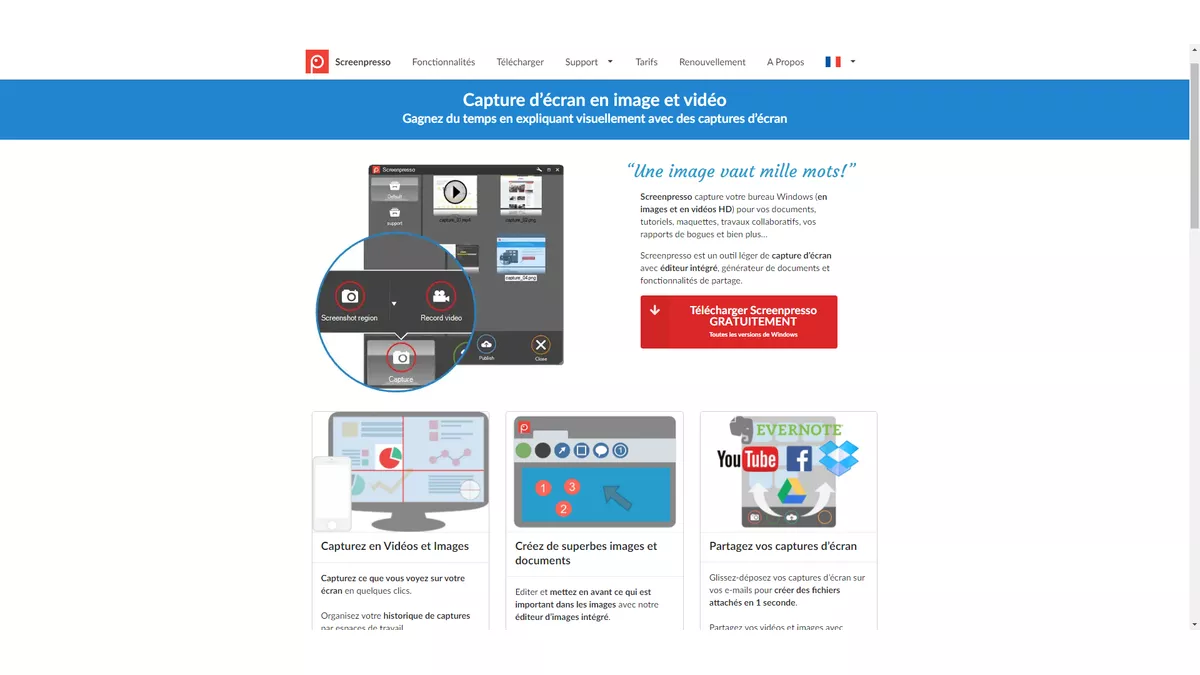 Screenpresso : les captures d'écran modifiables facilement