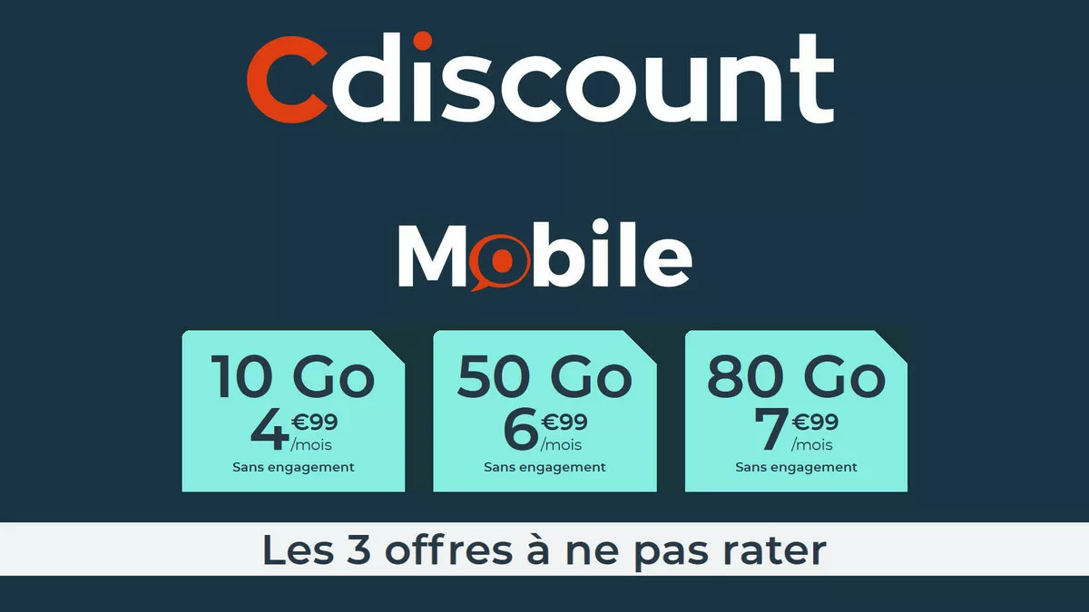 Cdiscount : 3 forfaits mobiles à ne pas rater