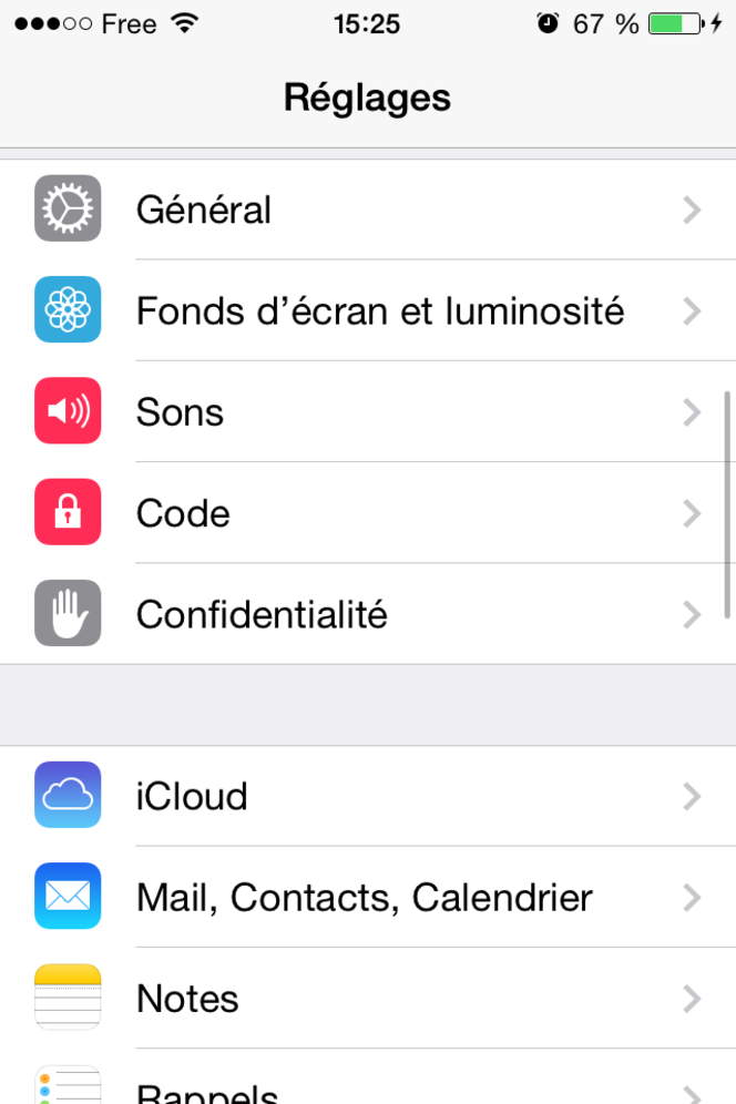 Choisir un code complexe sur iPhone