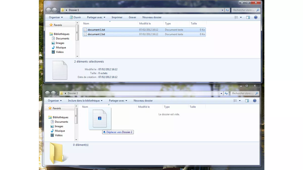 Copier ou déplacer des fichiers sous Windows