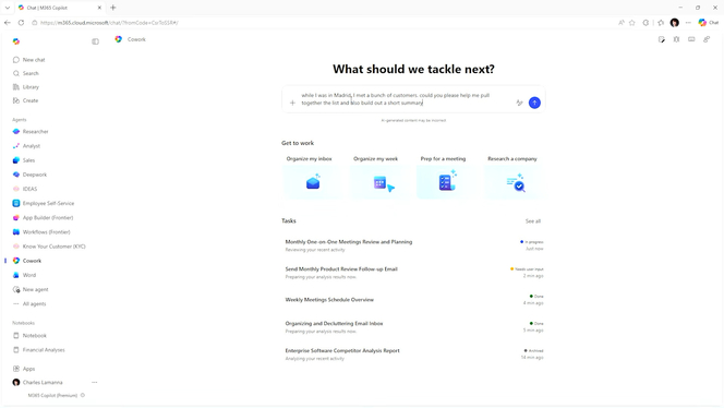 Copilot Cowork : l'agent IA de Microsoft avec une facturation à l'usage