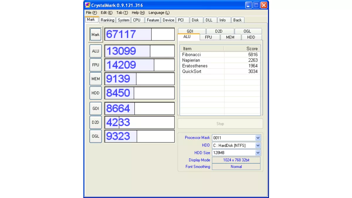CrystalMark : tester les performances de son PC facilement