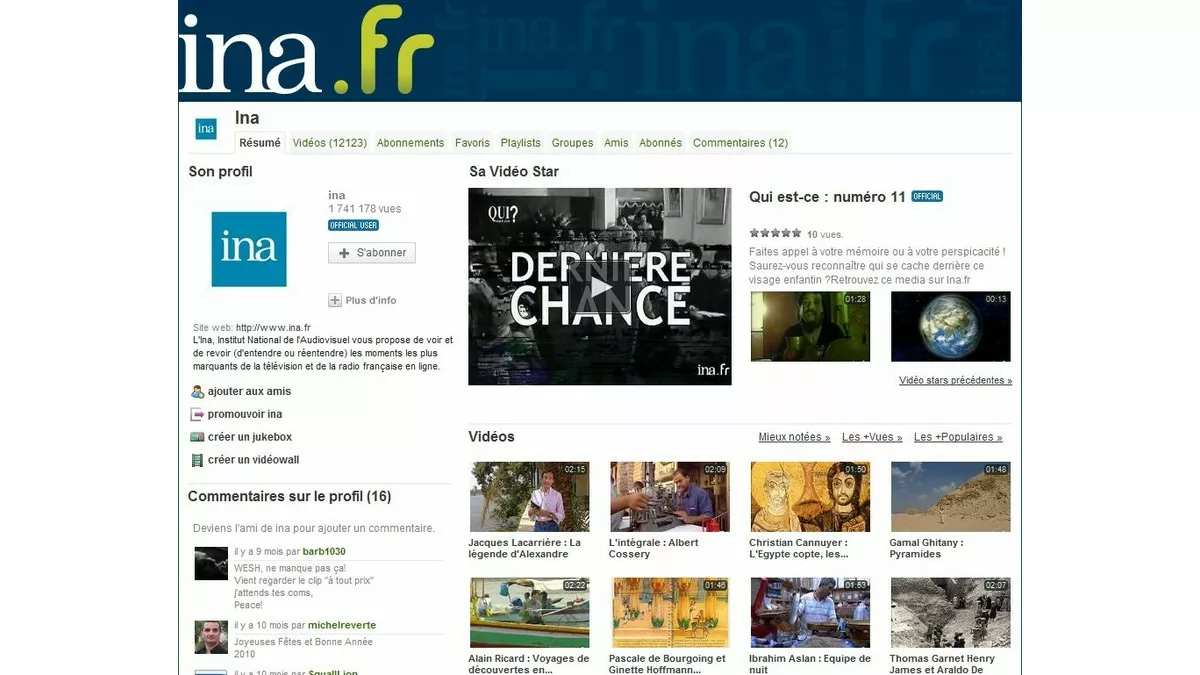 Dailymotion devient la vitrine des archives de l'INA