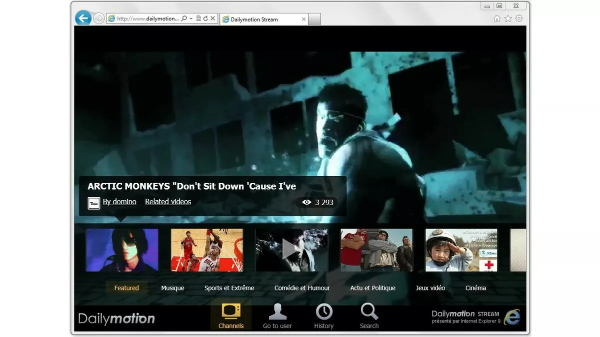 HTML5 : Dailymotion Stream en association avec Microsoft