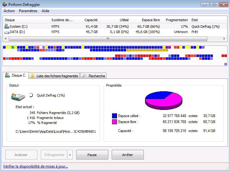 Defragger : nouvelle version du défragmenteur pour Windows