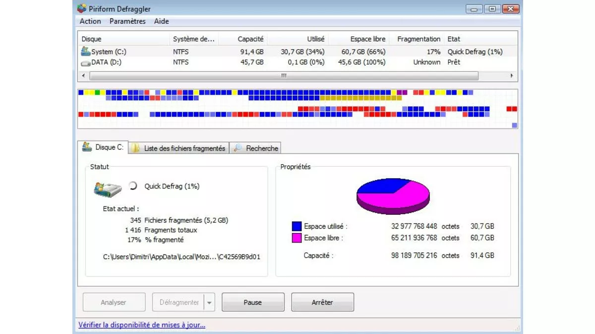 Defragger : nouvelle version du défragmenteur pour Windows