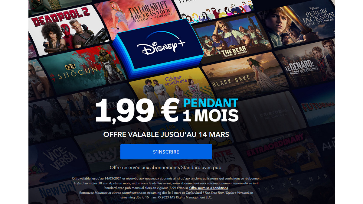 Disney+ propose un mois d'abonnement à prix réduit