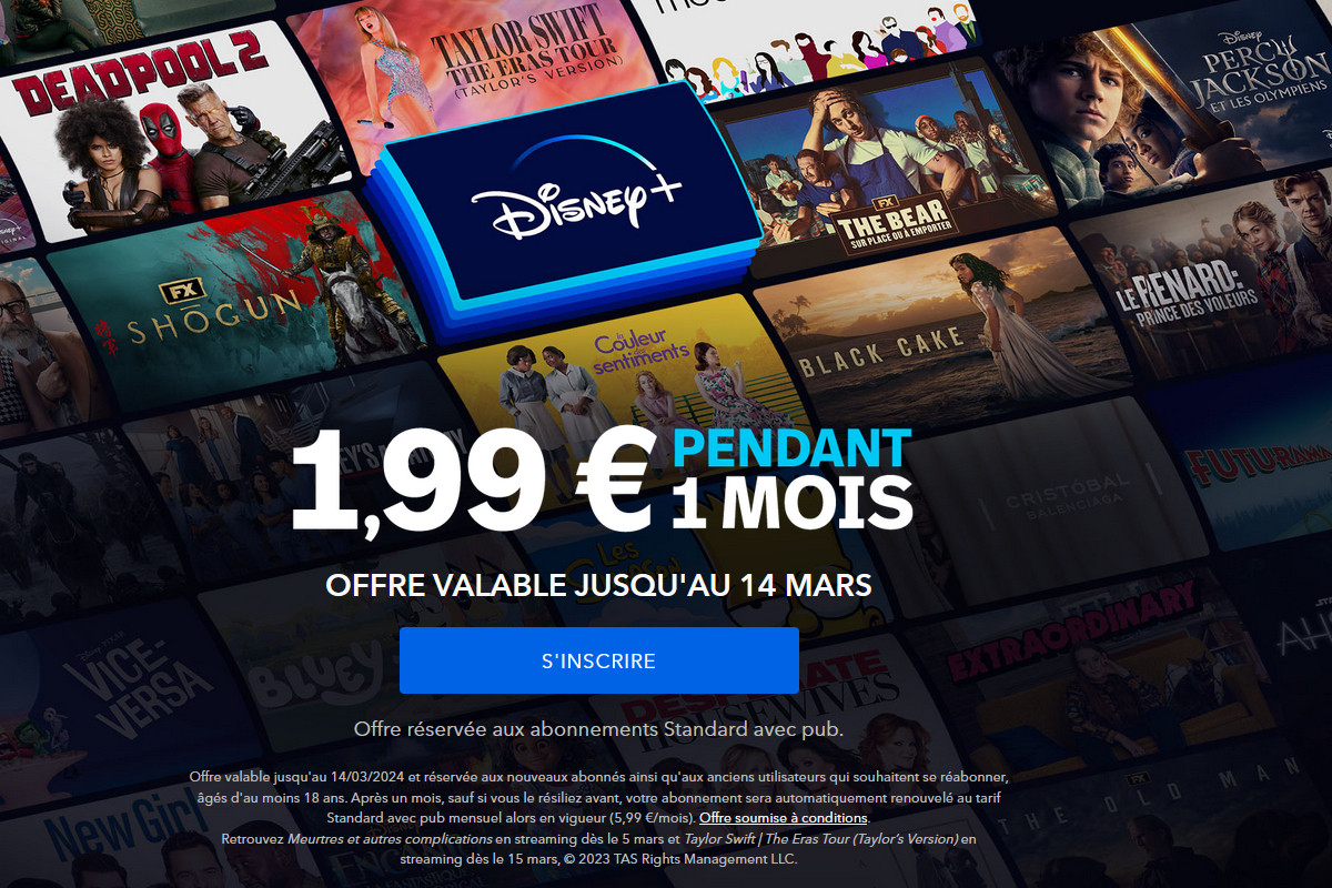 Disney+ propose un mois d'abonnement à prix réduit