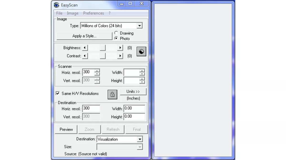 EasyScan : une interface de numérisation pour scanner