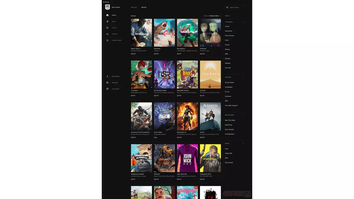 Epic Games Store : 108 millions de clients PC