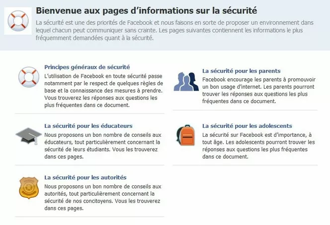 Facebook : un nouveau centre de sécurité