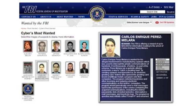 Cinq Hackers ajoutés à la liste des criminels les plus recherchés du FBI
