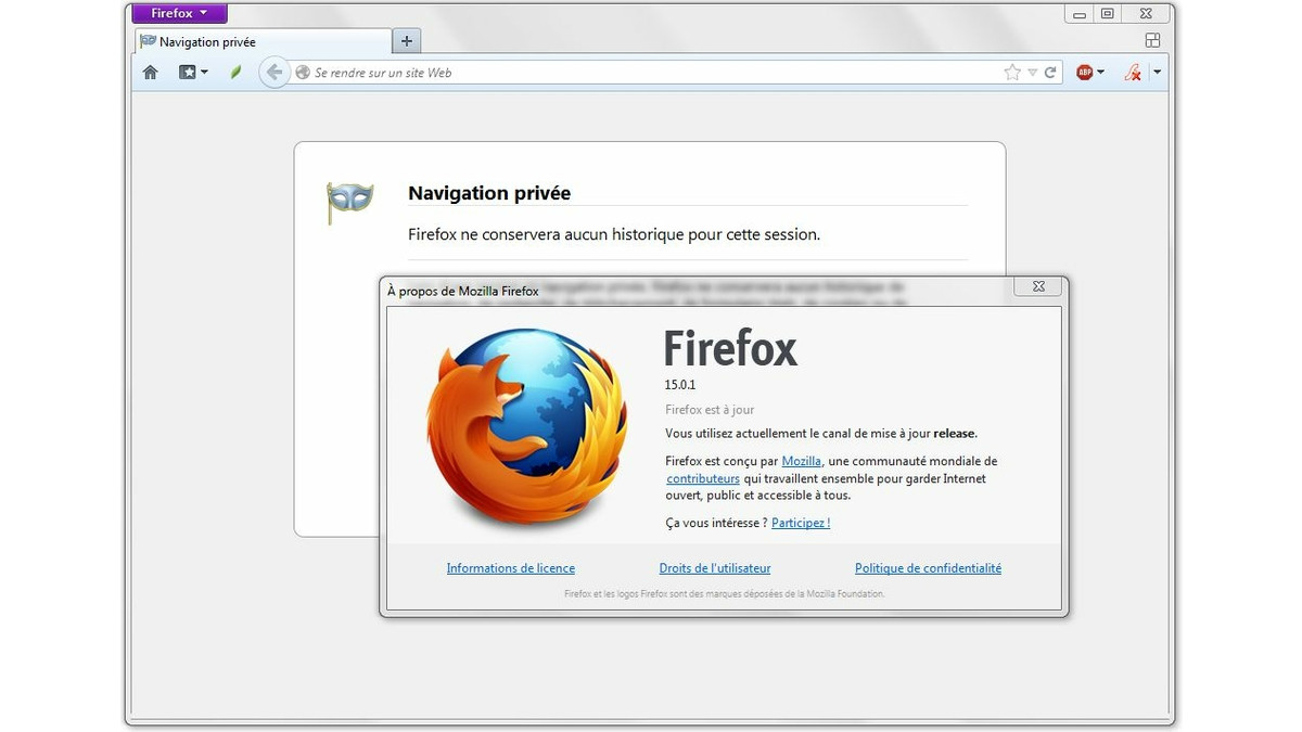 Firefox : correction d'un problème avec la navigation privée