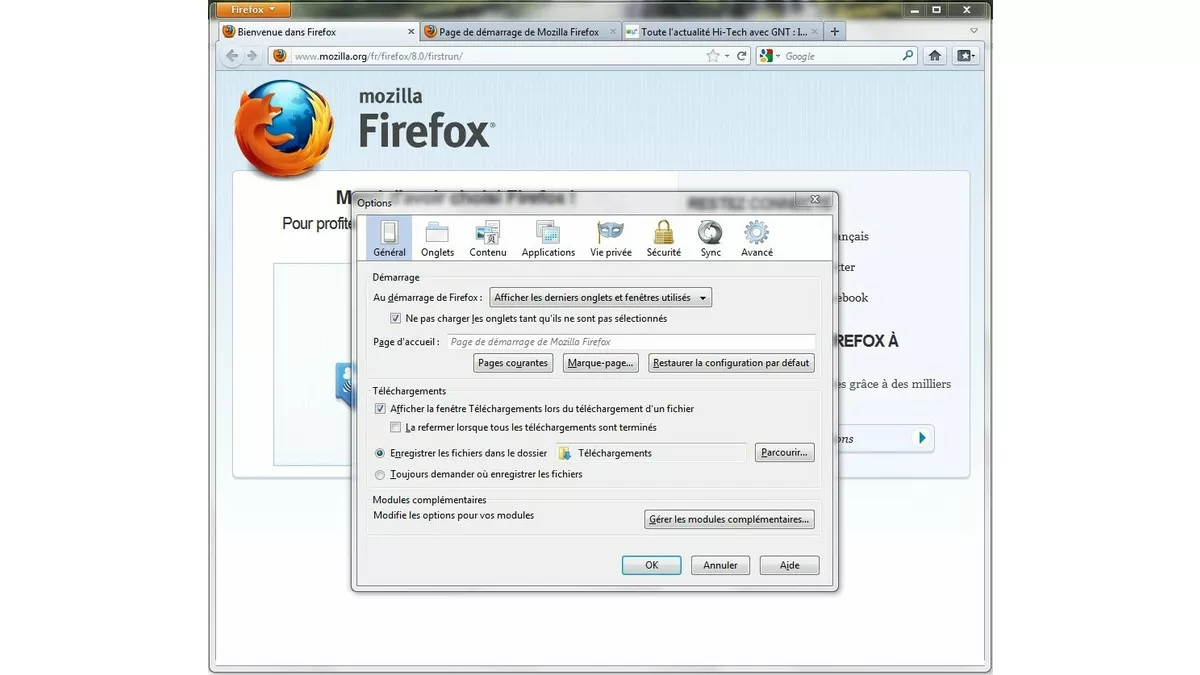 Firefox 8 à télécharger