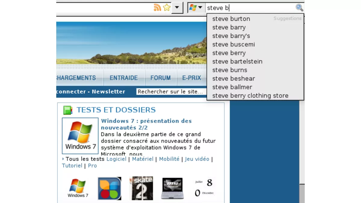 Microsoft : support officiel de Live Search dans Firefox