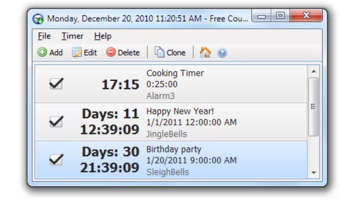Free Countdown Timer Portable : installer un compte à rebours sur un PC
