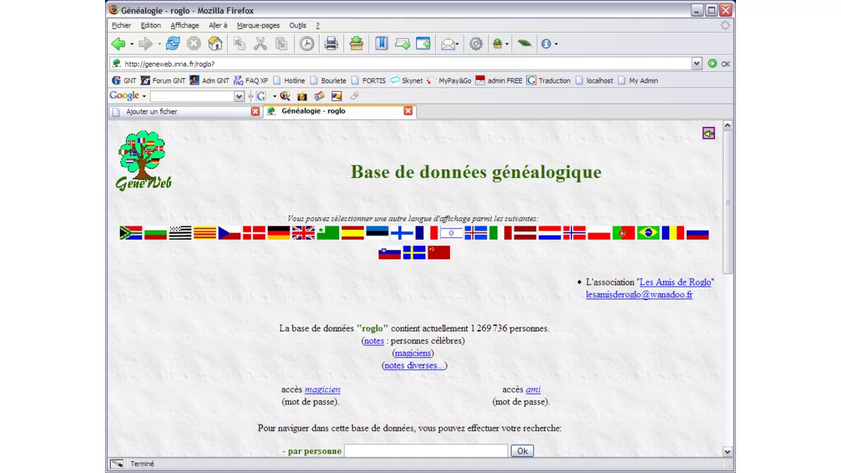 GeneWeb : réaliser un arbre généalogique complet de sa famille