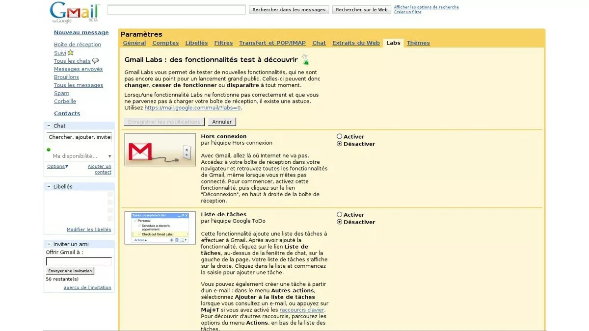 Gmail : les fonctionnalités des Labs disponibles pour tous