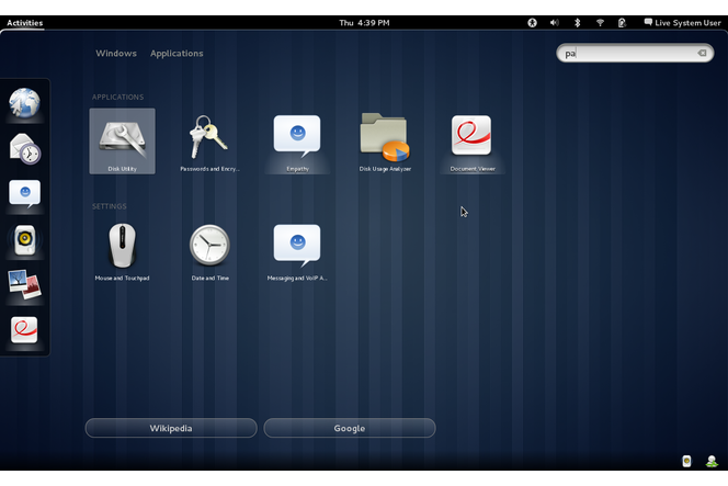 Fedora 15 : bêta avec GNOME 3