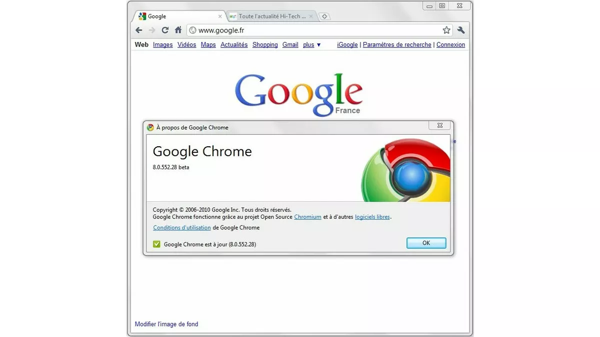 Google Chrome 8 : bêta avec plein de surprises