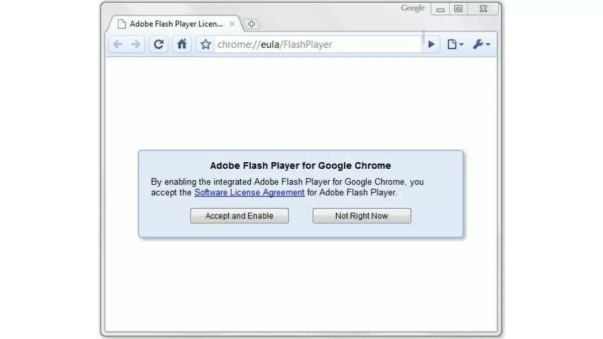 Google Chrome intègre Flash Player