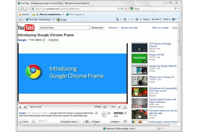 Le controversé Google Chrome Frame en bêta