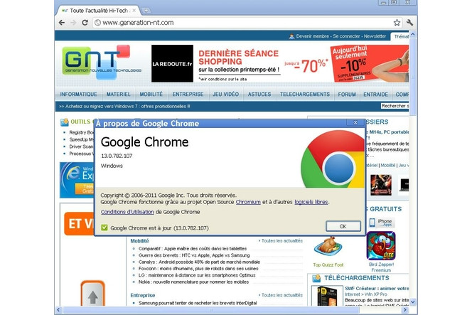 Google Chrome : nouvelle version stable avec Instant Pages