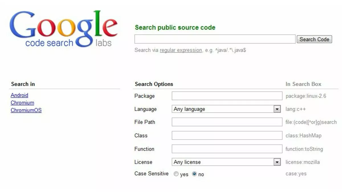 Open source : Google ne cherche plus dans le code