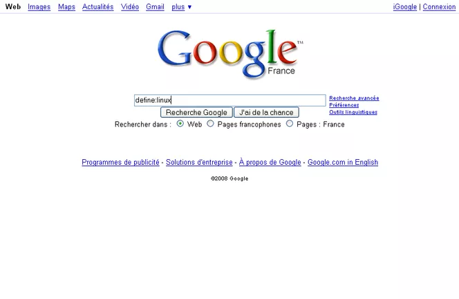 Utiliser le moteur de recherche Google comme dictionnaire