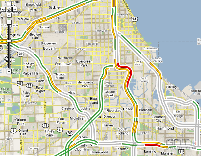 Google Map (infos trafic à Chicago)
