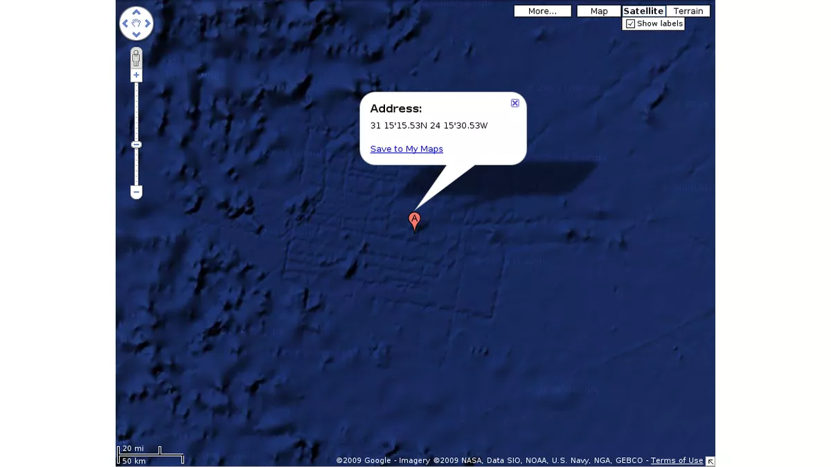 Google dément la découverte de l'Atlantide dans Earth