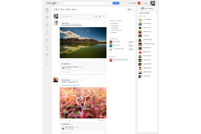 Google+ : nouvelle interface pour le réseau social de Google