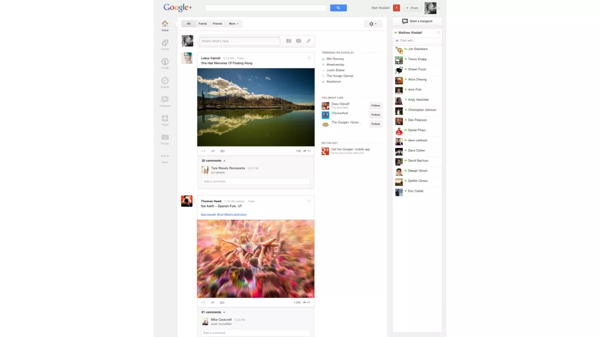 Google+ : nouvelle interface pour le réseau social de Google