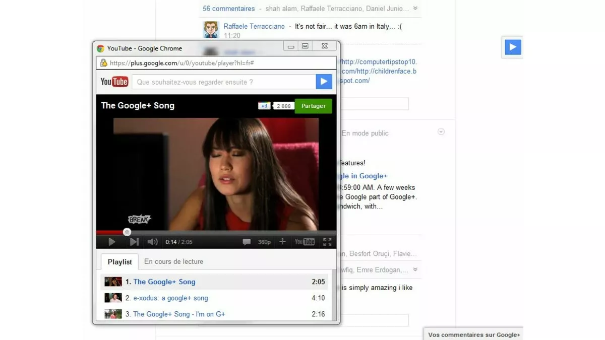 Google+ intègre YouTube