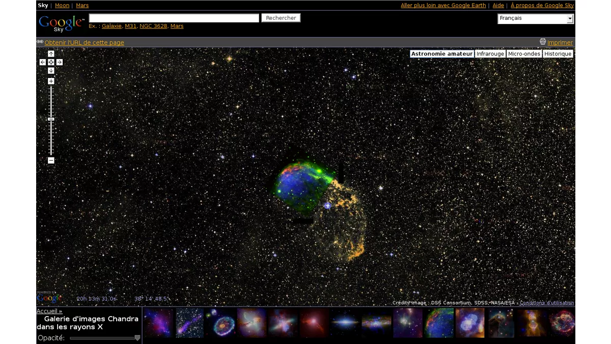 Google Sky à la sauce Maps