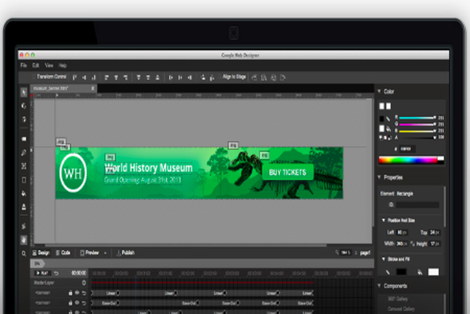 Google Web Designer pour créer du contenu et des annonces en HTML5