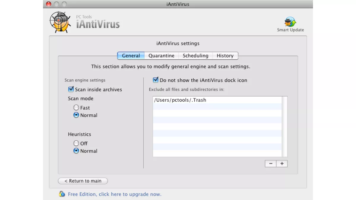 L'iAntiVirus qui peut être gratuit pour Mac OS X