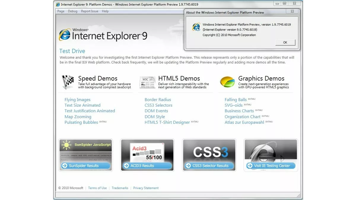 [Mà] Internet Explorer 9 : prévisualisation de la plateforme